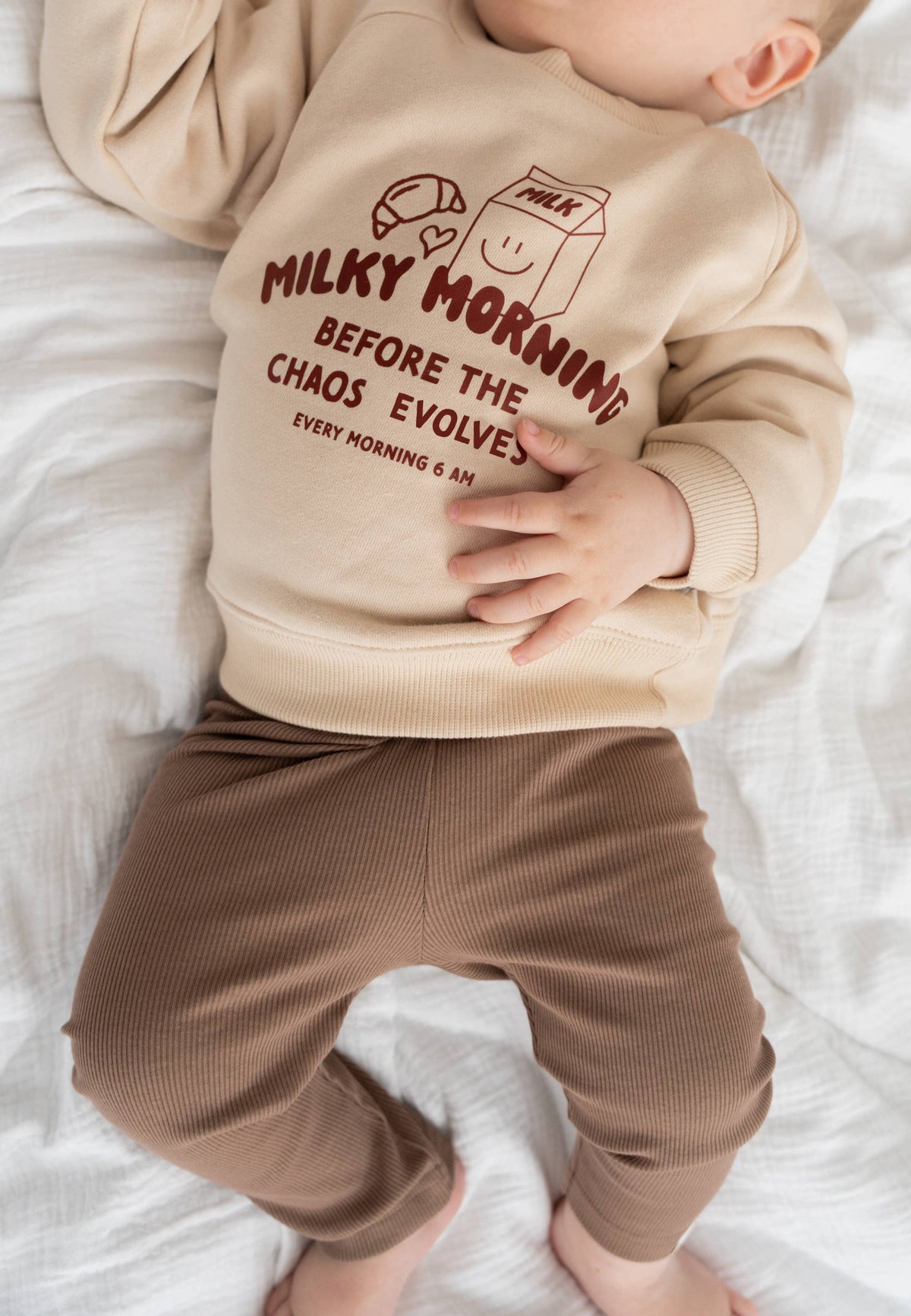 Milky Morning Sweatshirt beige Mini and Me Edition – Bo Peep Boutique